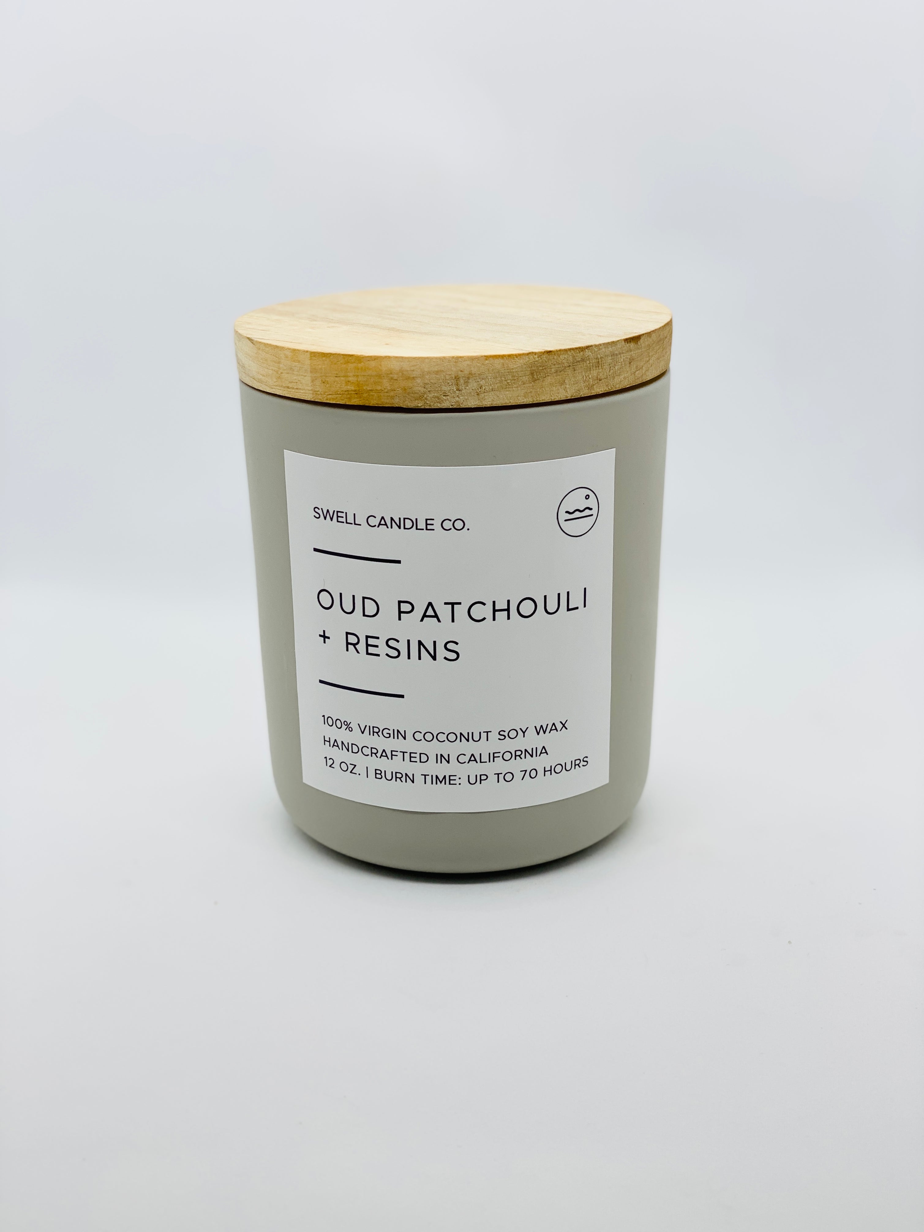 Oud Patchouli + Resins Coconut Soy Candle with Wooden Wick – Swell ...